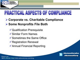 Nonprofit Corporate Compliance | PDF
