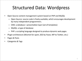 Tech 802: Data, Databases & XML | PDF