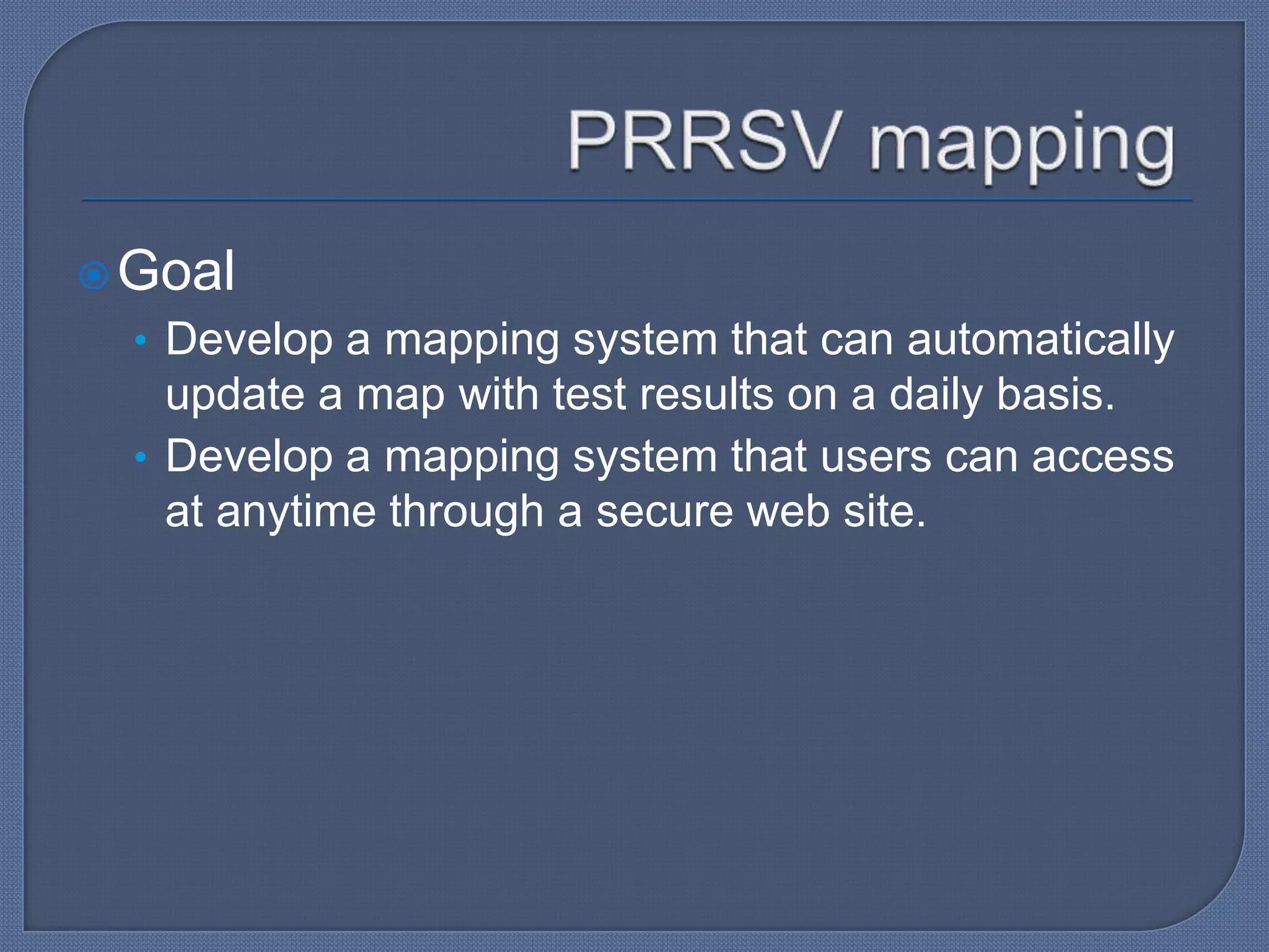 Dr. Kurt Rossow - Disease Mapping for PRRS | PPTX