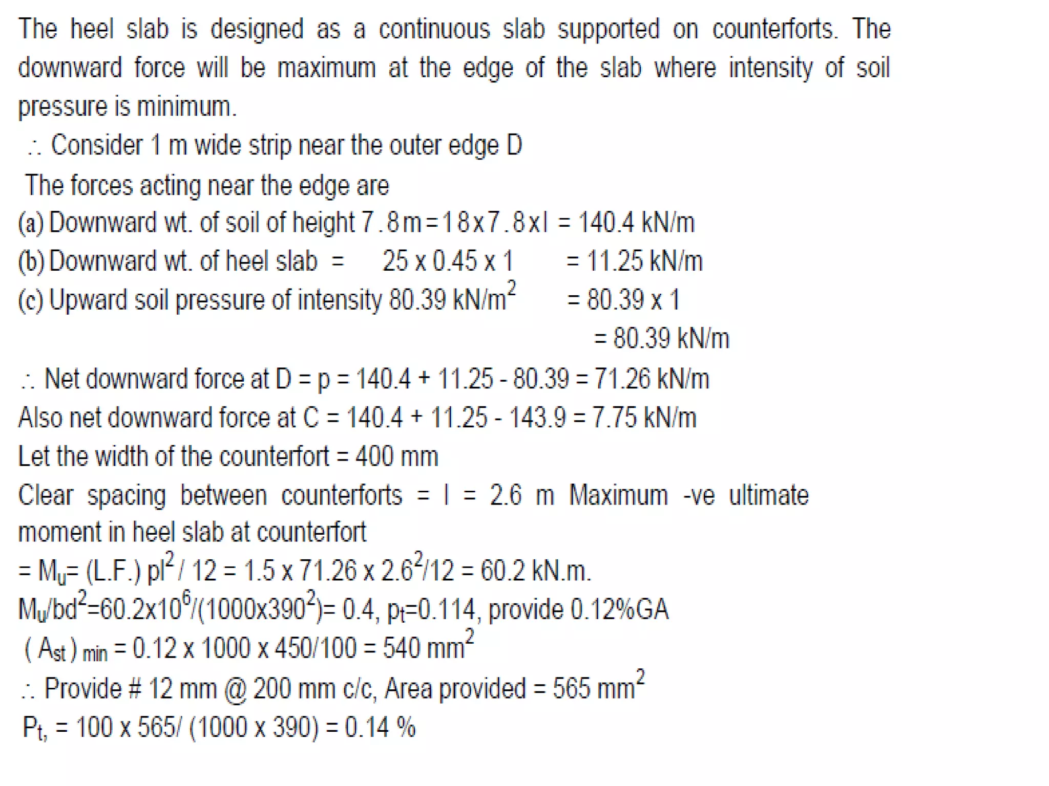 Counterfort Retaining Wall | PPTX