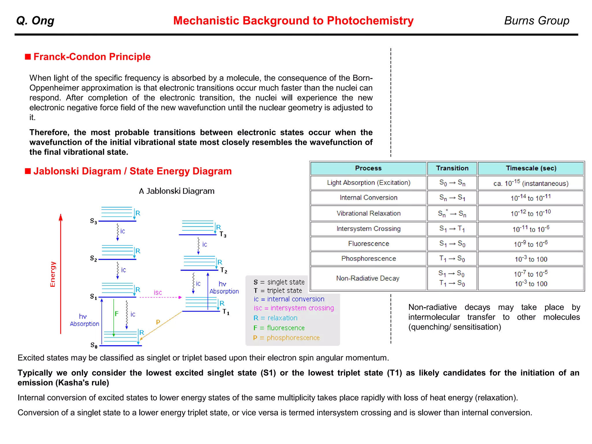 Photochemistry of organic compounds | PDF