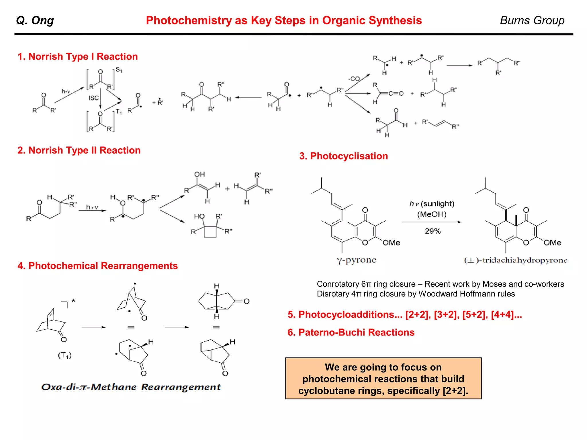 Photochemistry of organic compounds | PDF