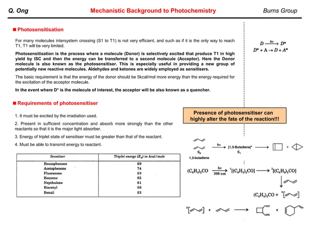 Photochemistry of organic compounds | PDF