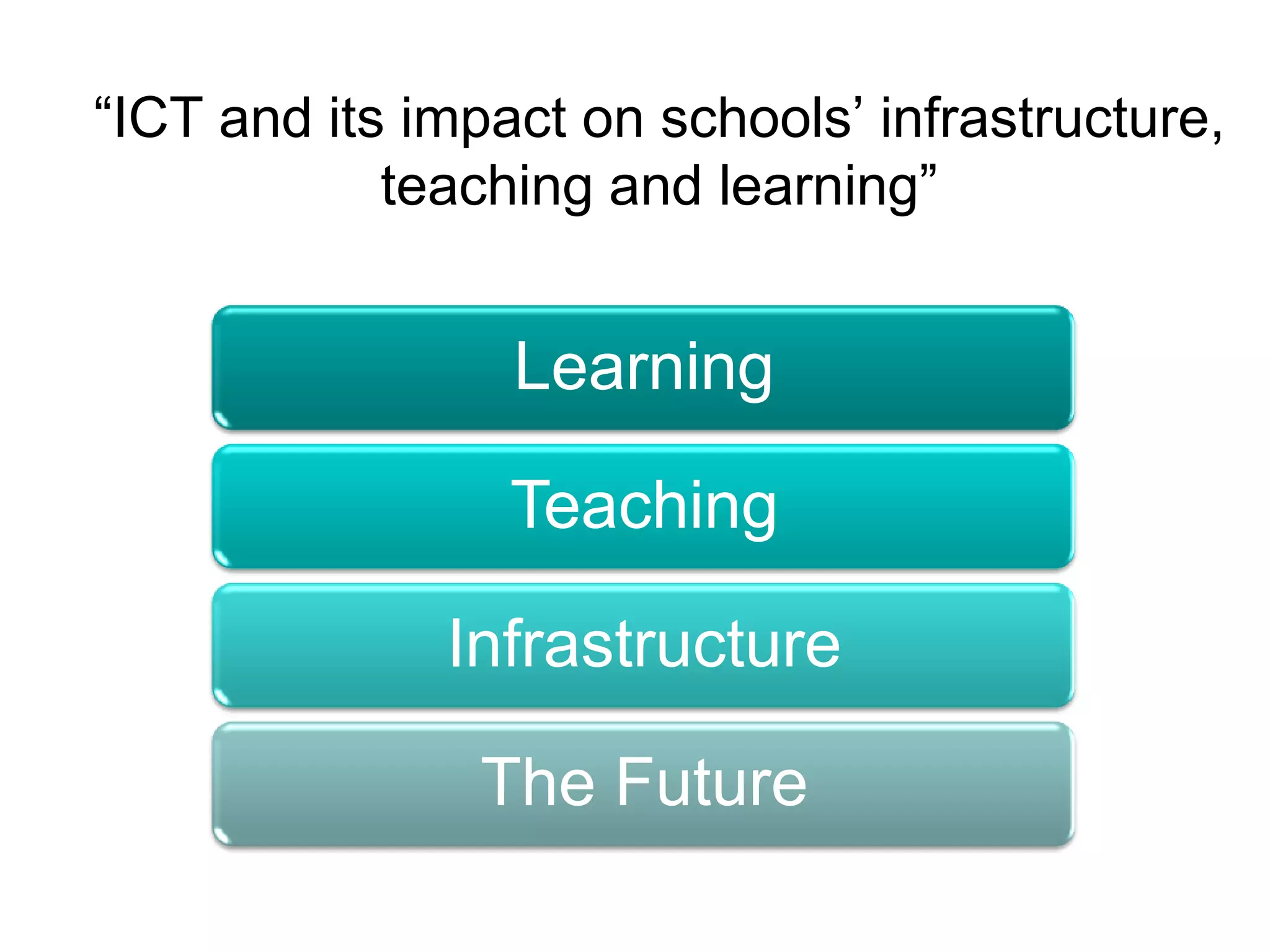 ICT and its impact on schools’ infrastructure, teaching and learning | PPTX