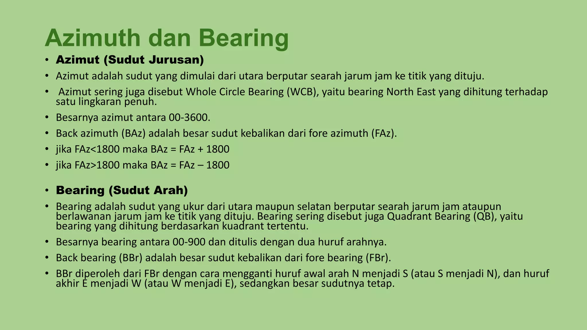 130_20221013021140_Pertemuan ke-4 IUT Sudut- Arah- Azimut dan Jarak (2 ...