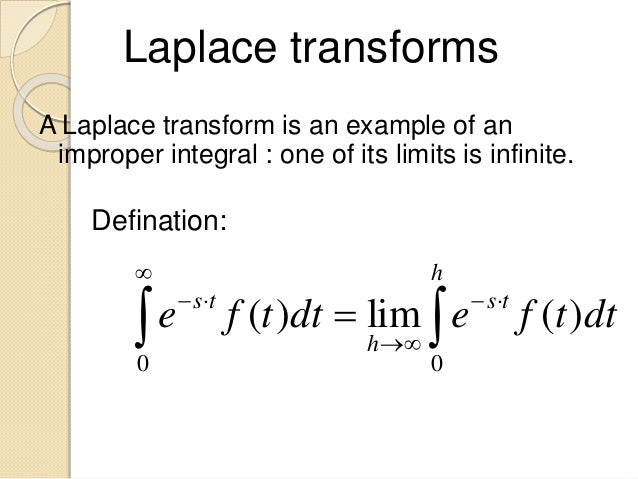 Applications Of Laplace Transforms