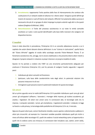 IL FENOMENO DELL’ENTERPRISE 2.0 SOTTO LA LENTE DELL’ACTOR-NETWORK ...