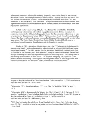 FTC Fair Debt Collection Practices Act Report to the CFPB (Feb. 2013) | PDF