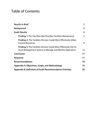 Audit of Facilities Management | PDF