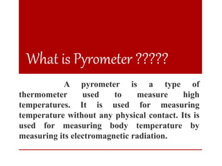 OPTICAL PYROMETER | PPTX