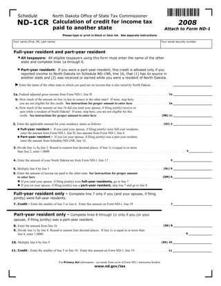 nd1cr-enabled nd.gov tax indincome forms 2008 | PDF