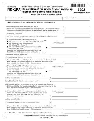 nd1fa-enabled nd.gov tax indincome forms 2008 | PDF | Personal Taxes ...