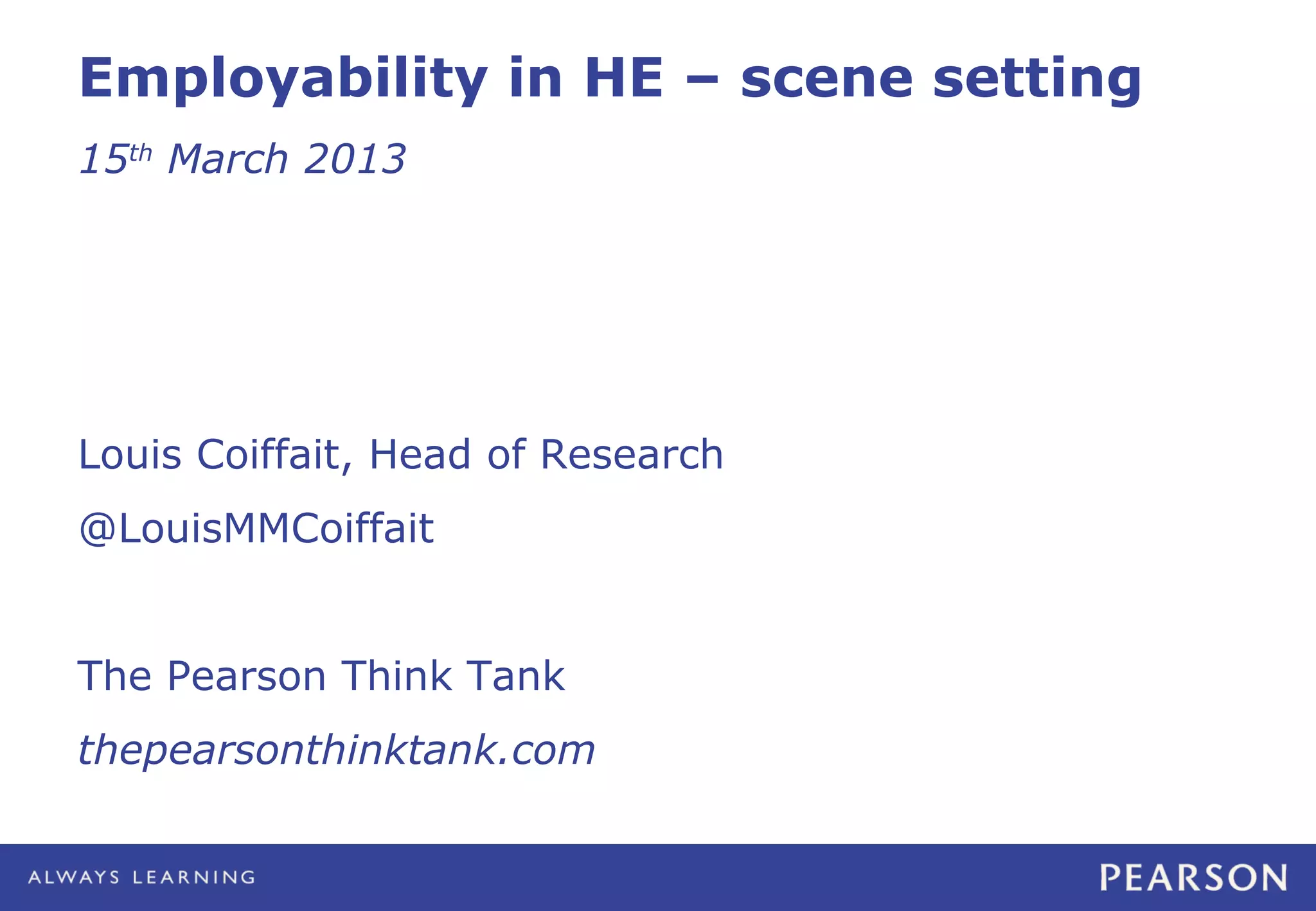 Employability | PPT | Career Planning | Careers