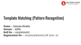 Template Matching | PDF
