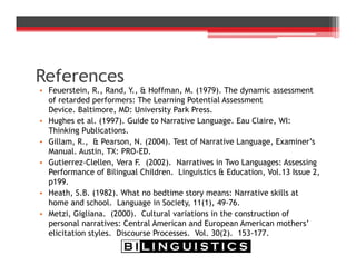 Using Dynamic Assessment in Differential Diagnoses of Culturally and ...