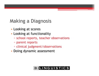 Using Dynamic Assessment in Differential Diagnoses of Culturally and ...