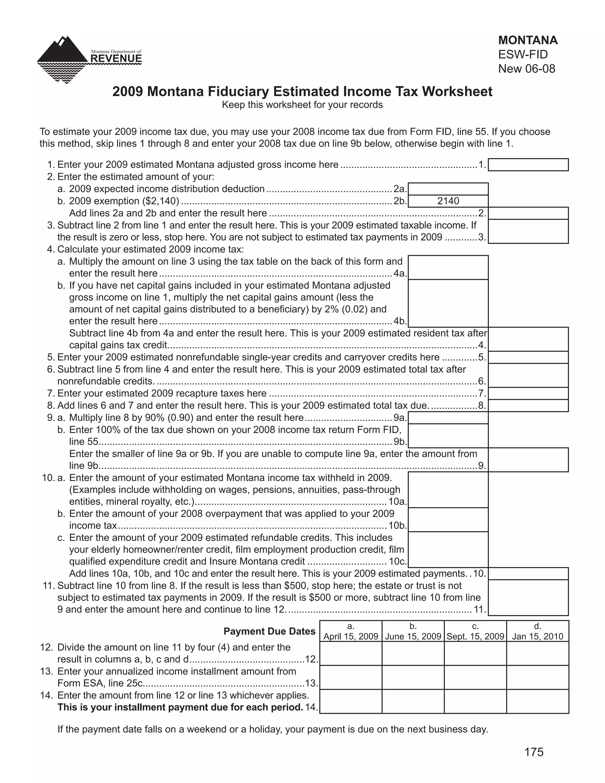 gov revenue formsandresources forms ESW-FID_fill-in | PDF