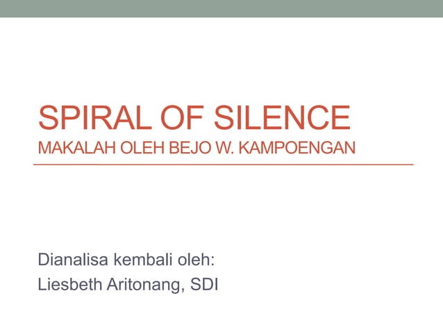 130313 spiral of silence | PPTX