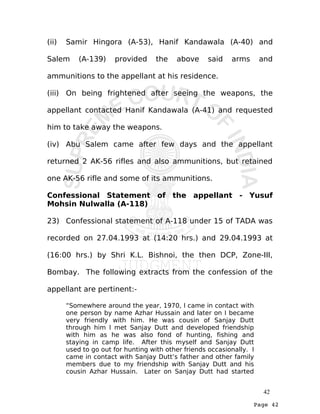 Sanjay Dutt vs. State of Maharashtra tr.cbi,bombay | PDF