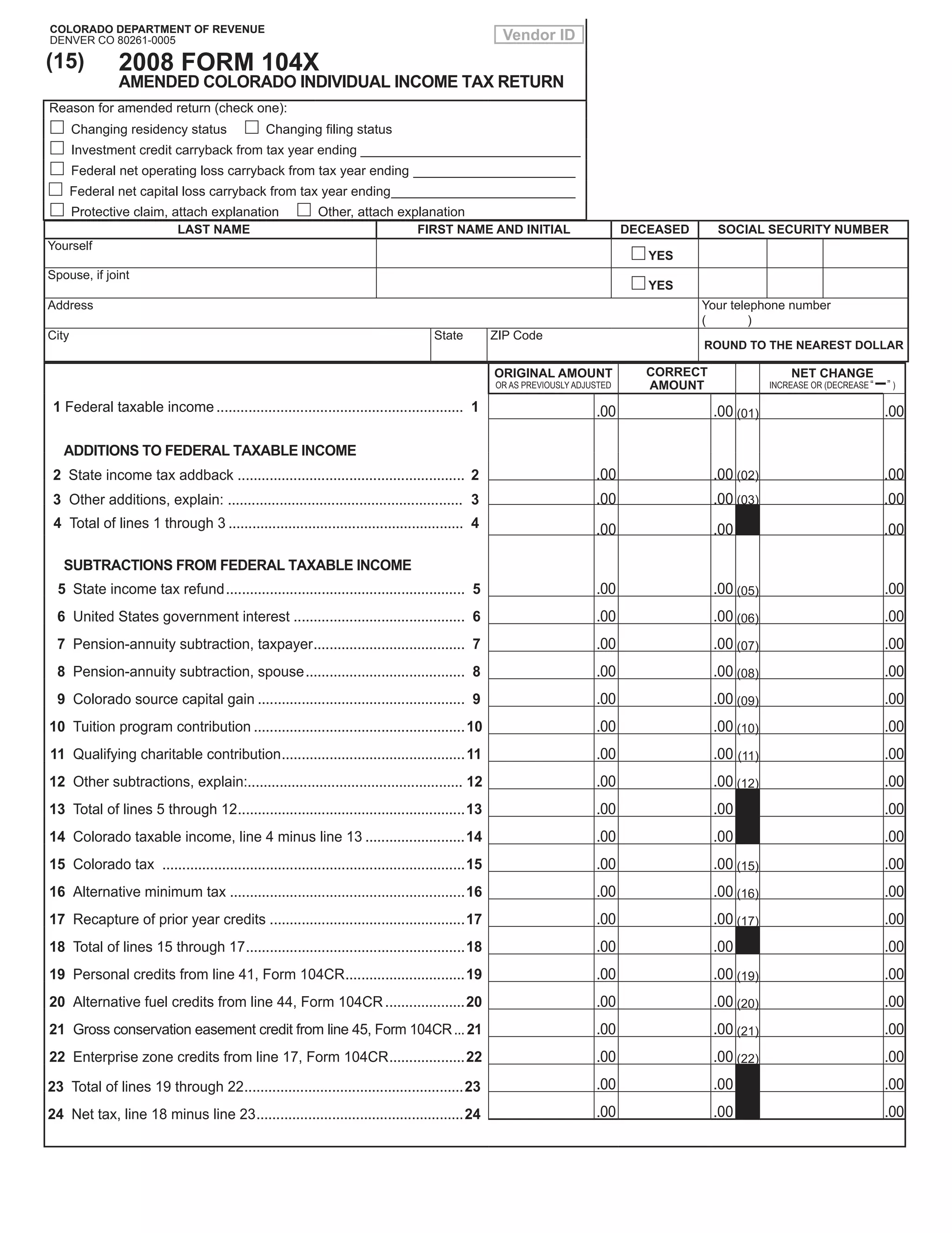 colorado.gov cms forms dor-tax CY104X | PDF