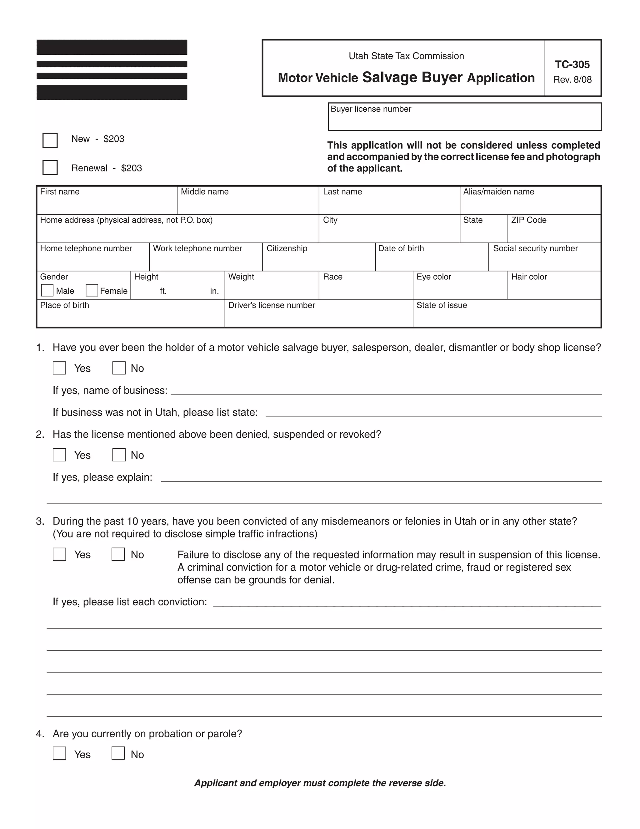 tax.utah.gov forms current tc tc-305 | PDF