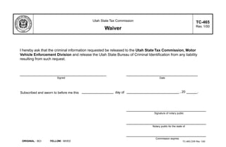 tax.utah.gov forms current tc tc-465 | PDF | Law