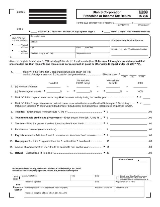 tax.utah.gov forms current tc tc-20s | PDF