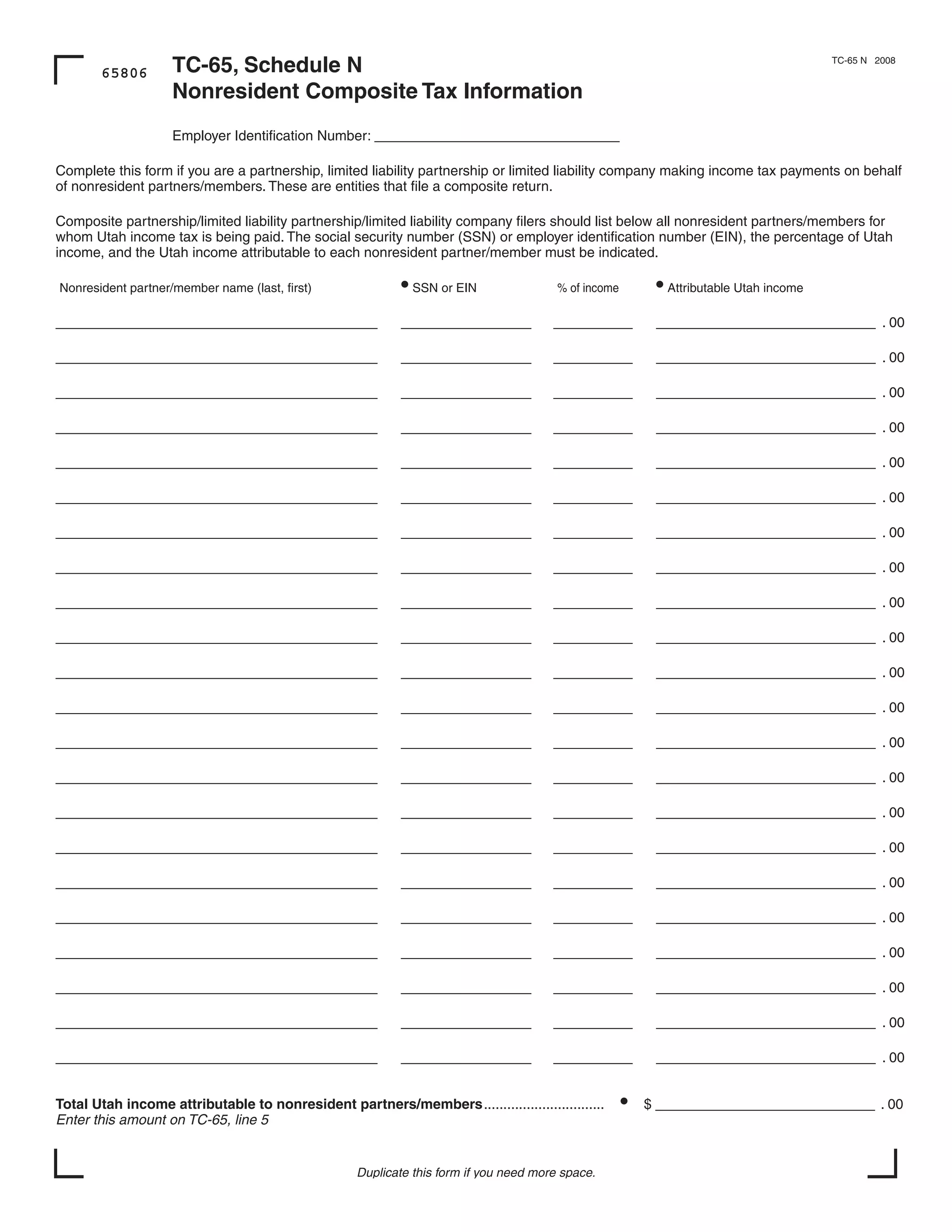 tax.utah.gov forms current tc tc-65 | PDF