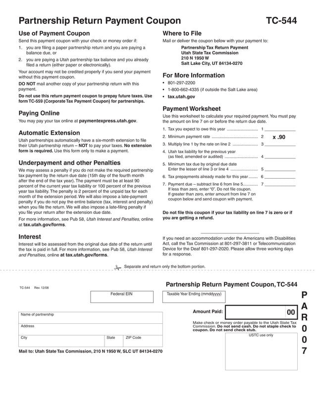 tax.utah.gov forms current tc tc-544 | PDF