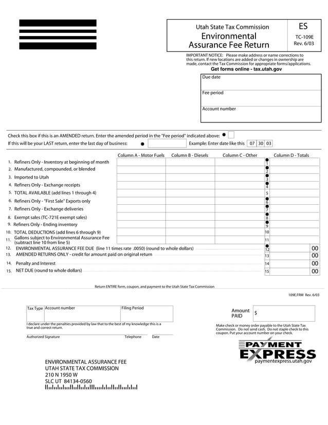 tax.utah.gov forms current tc tc-109e | PDF | Free Download