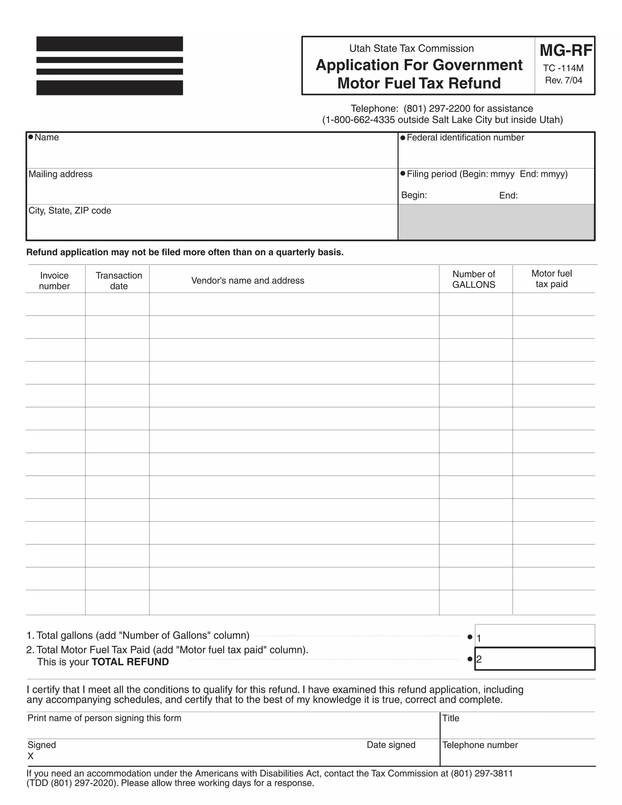tax.utah.gov forms current tc tc-114m | PDF