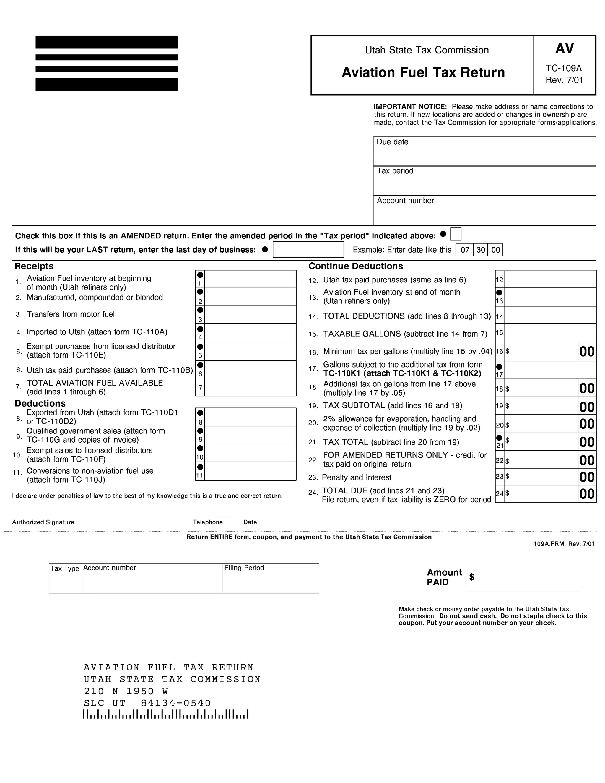 tax.utah.gov forms current tc tc-109a | PDF