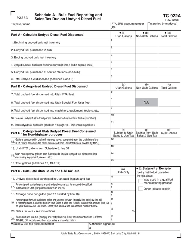 tax.utah.gov forms current tc tc-922a | PDF