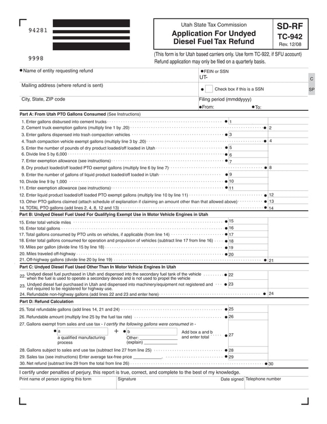 tax.utah.gov forms current tc tc-942 | PDF