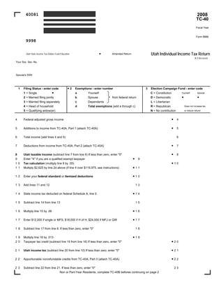 tax.utah.gov forms current tc tc-40 | PDF