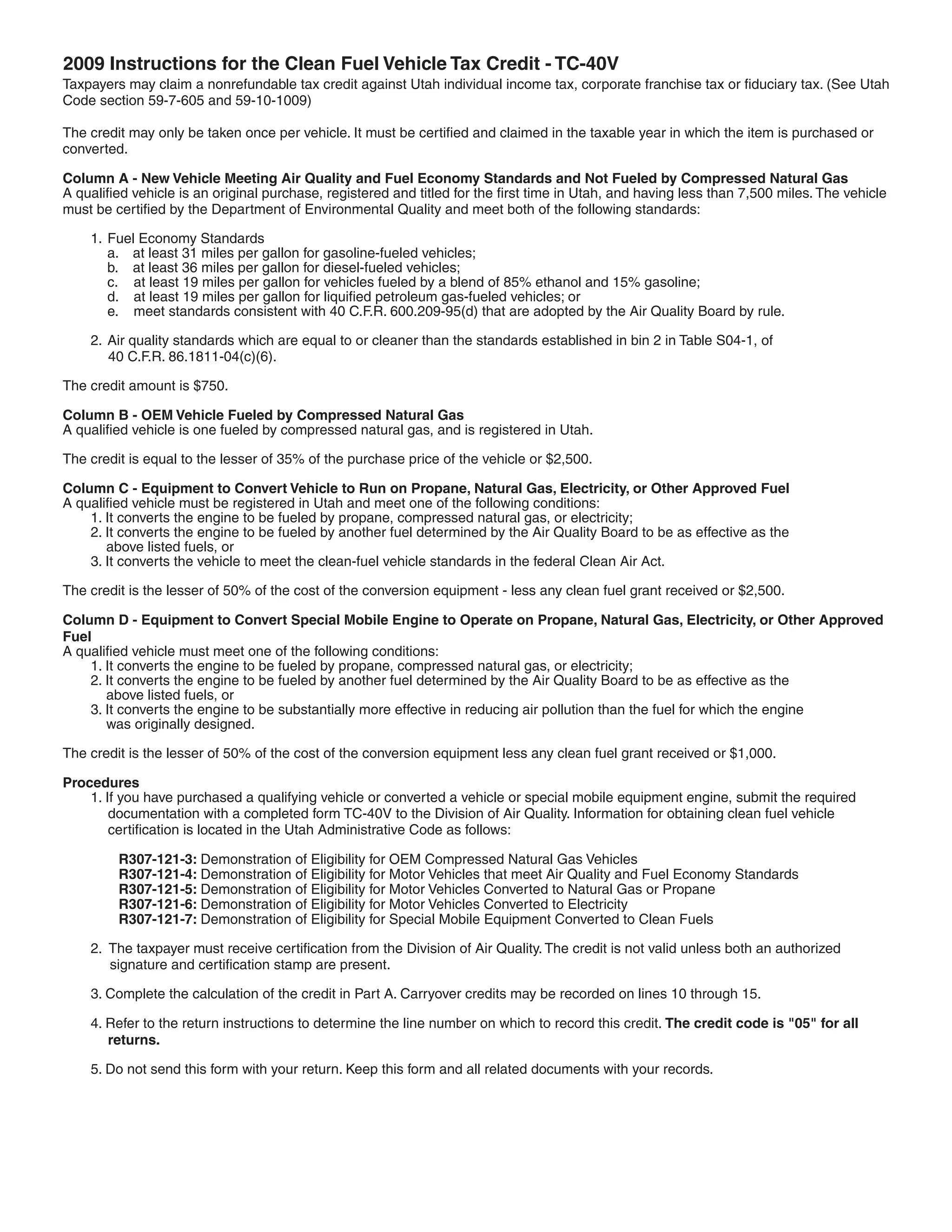 tax.utah.gov forms current tc tc-40v-2009 | PDF
