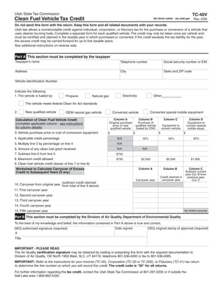 tax.utah.gov forms current tc tc-40v-2009 | PDF