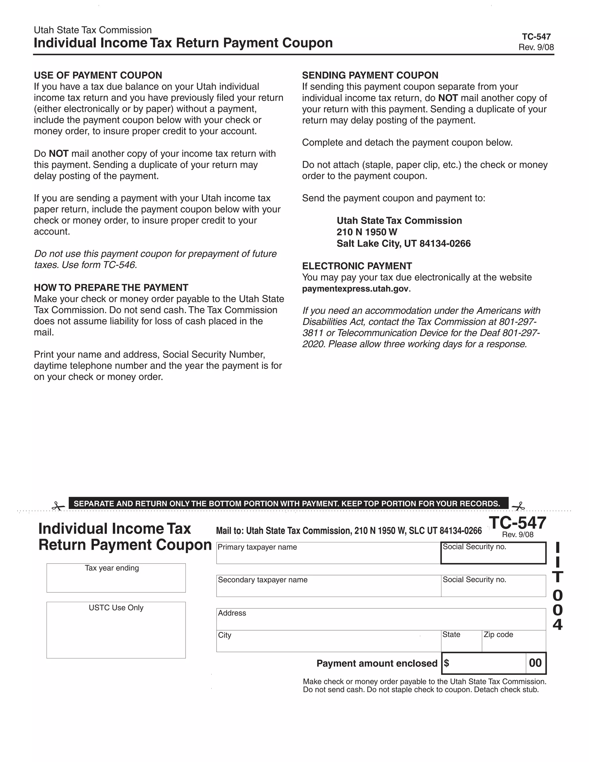 tax.utah.gov forms current tc tc-547 | PDF | Government Support and Welfare | Financial Assistance