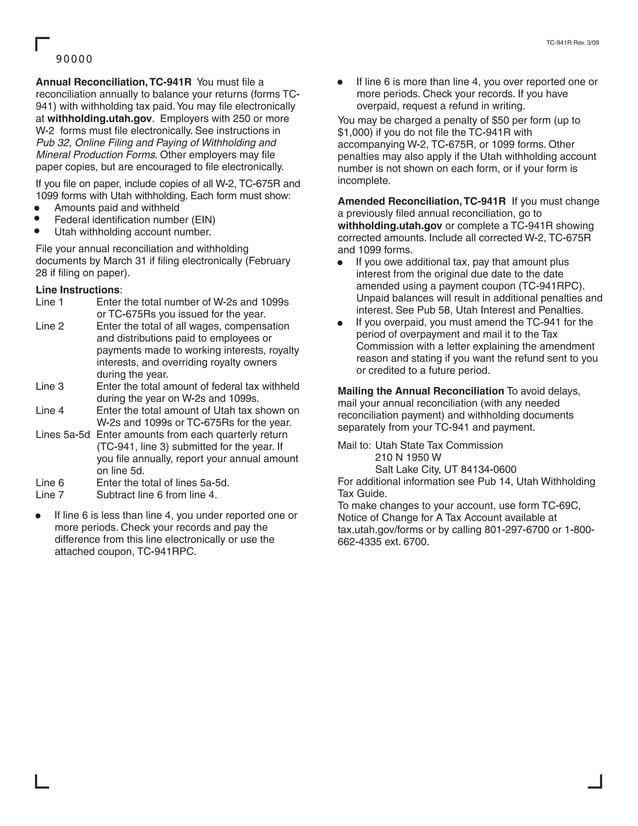 tax.utah.gov forms current tc tc-941r | PDF