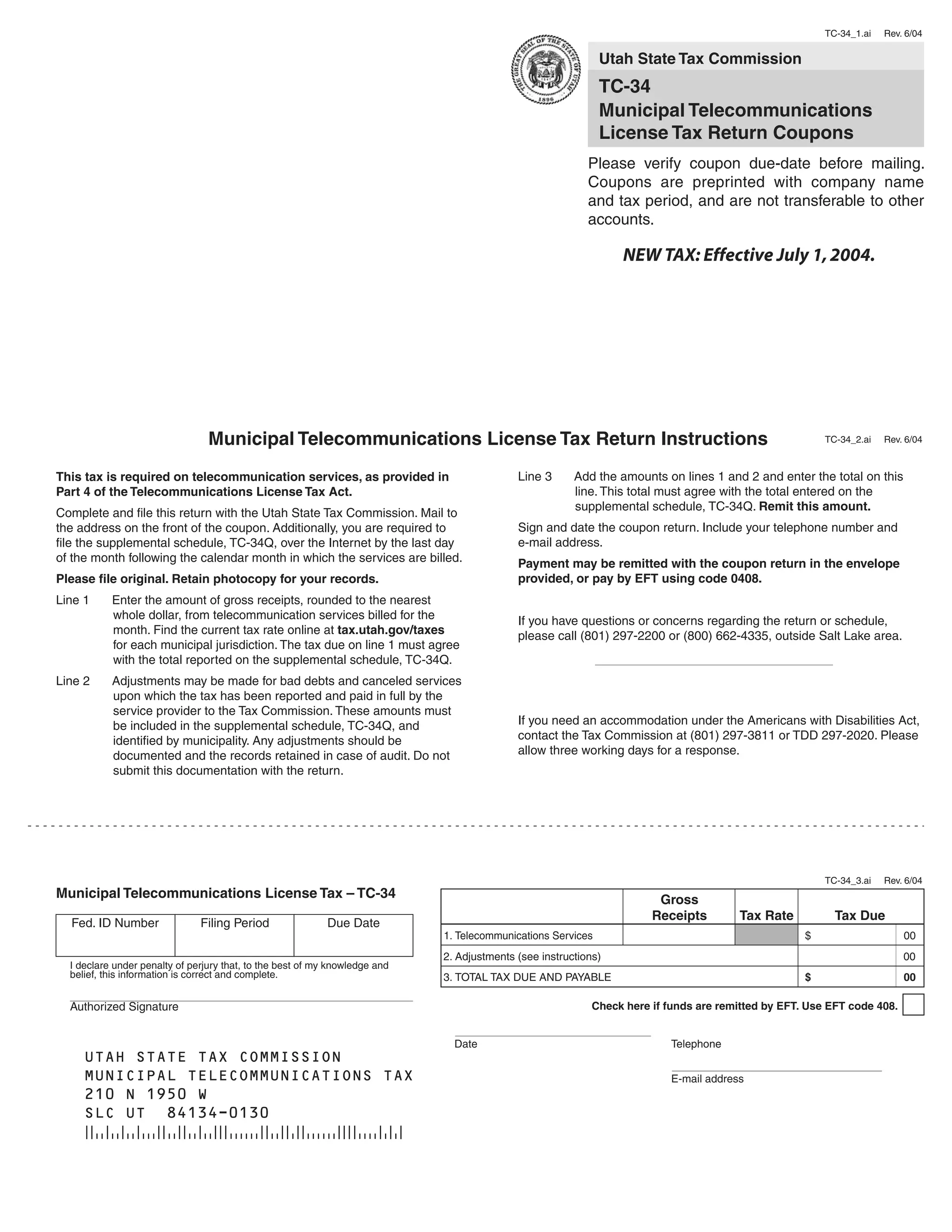 tax.utah.gov forms current tc tc-34 | PDF