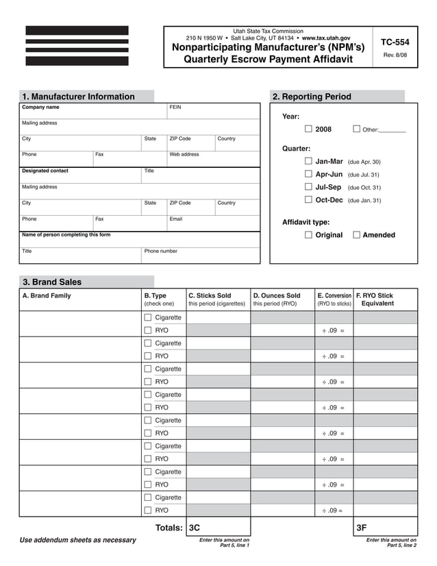 tax.utah.gov forms current tc tc-554 | PDF