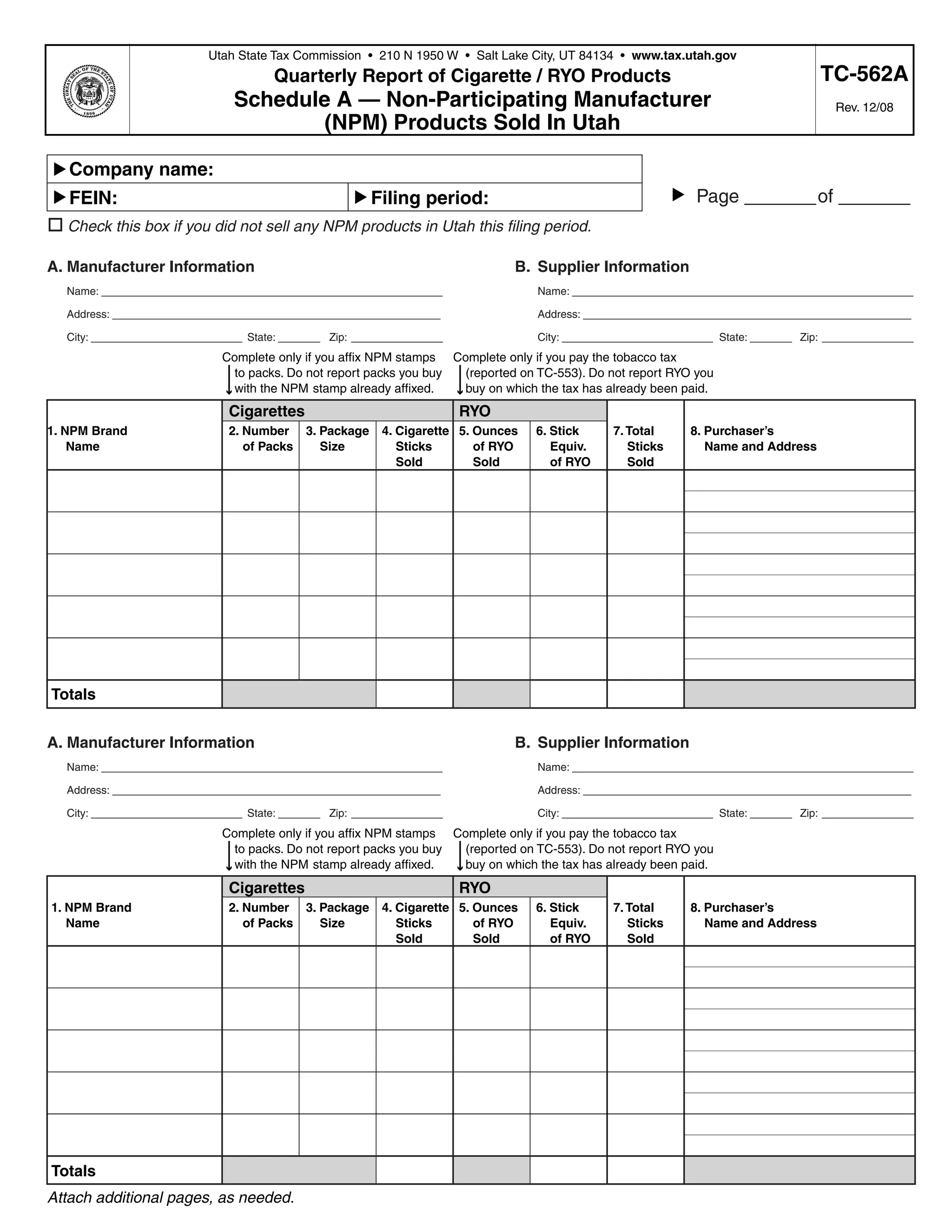 tax.utah.gov forms current tc tc-562 | PDF | Illegal Drugs, Tobacco ...