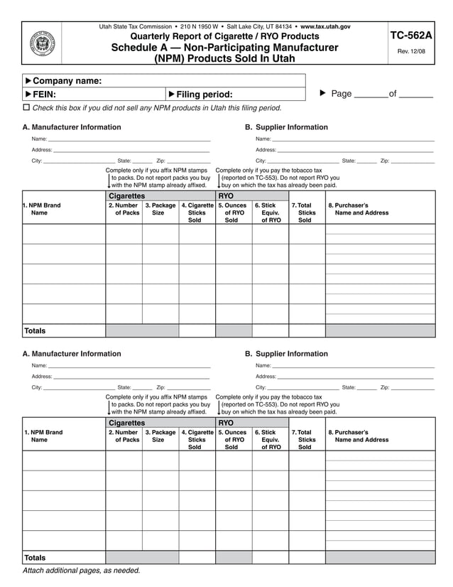 tax.utah.gov forms current tc tc-562 | PDF