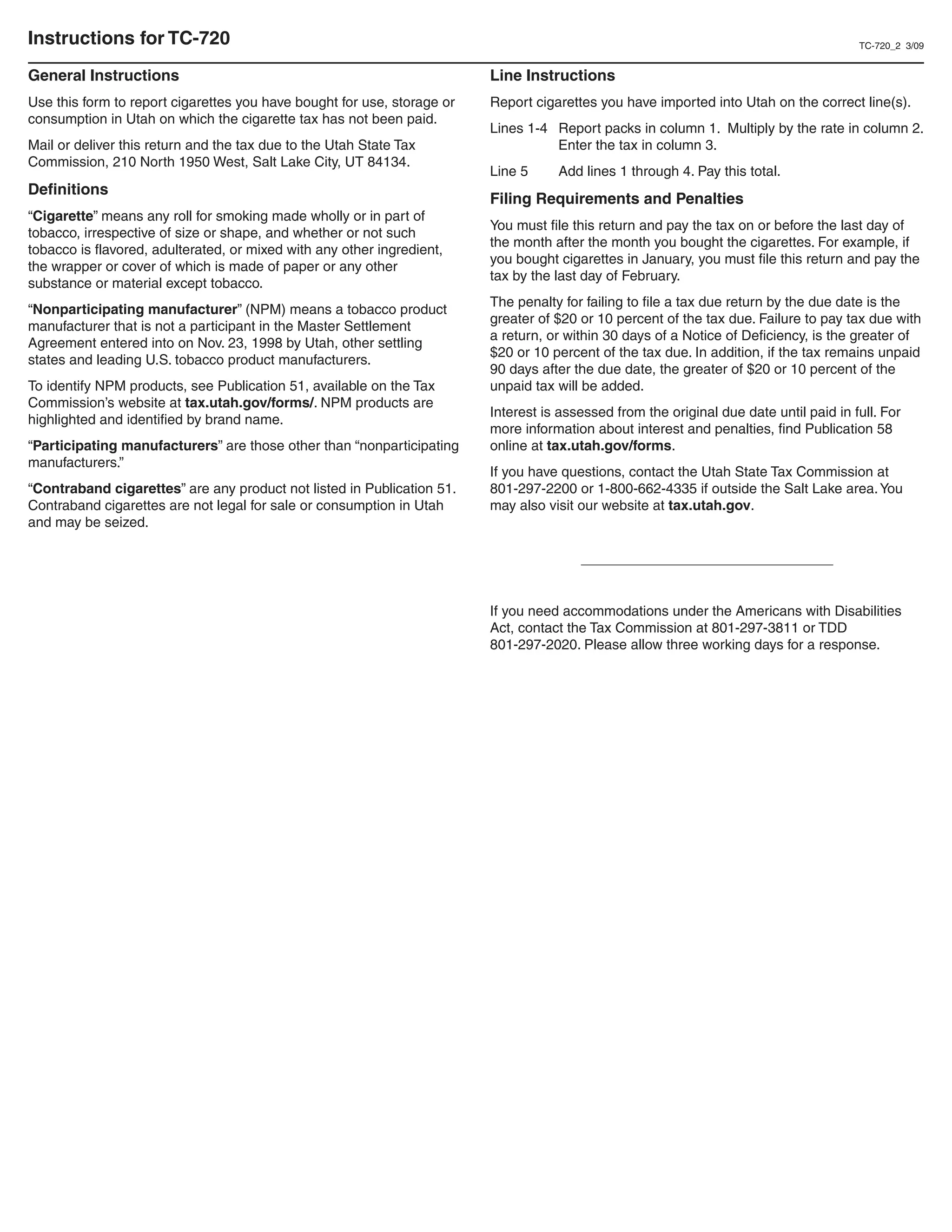 tax.utah.gov forms current tc tc-720 | PDF