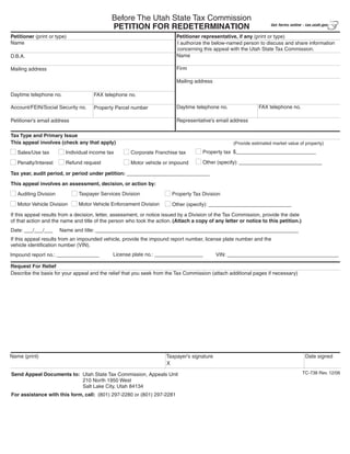 tax.utah.gov forms current tc tc-738 | PDF