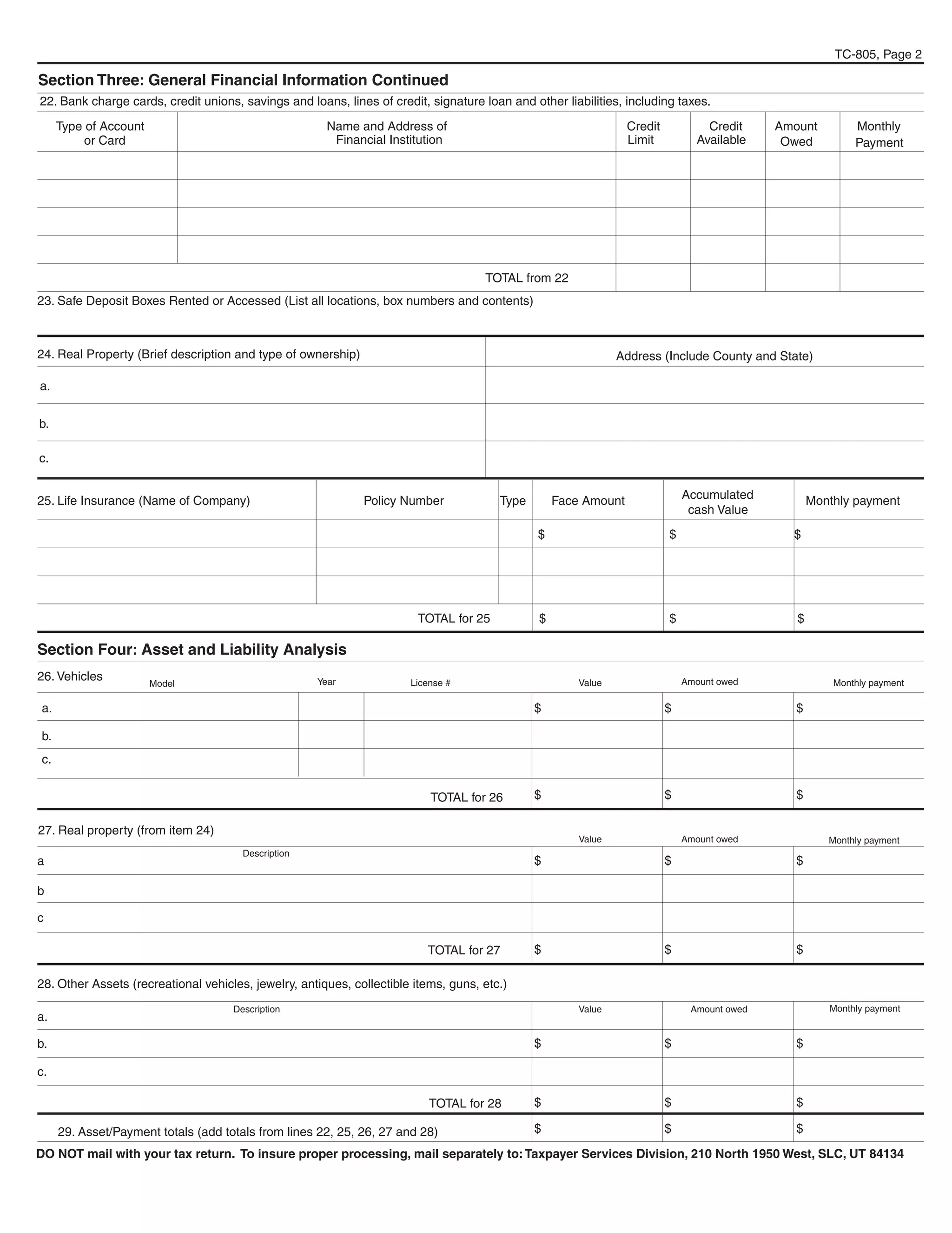 tax.utah.gov forms current tc tc-805 | PDF