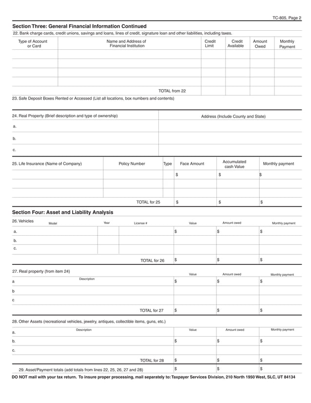 tax.utah.gov forms current tc tc-805 | PDF