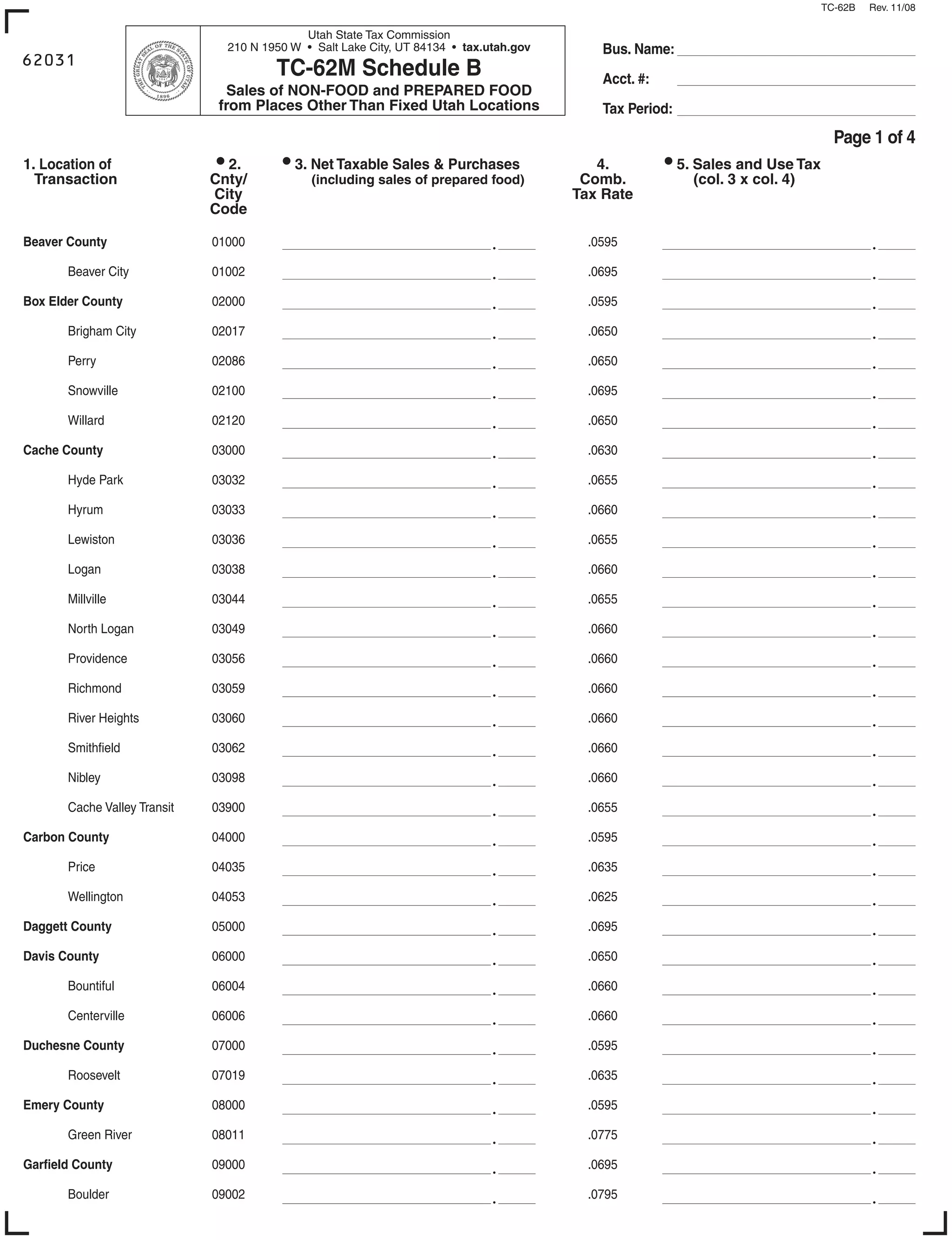 tax.utah.gov forms current tc tc-62b | PDF