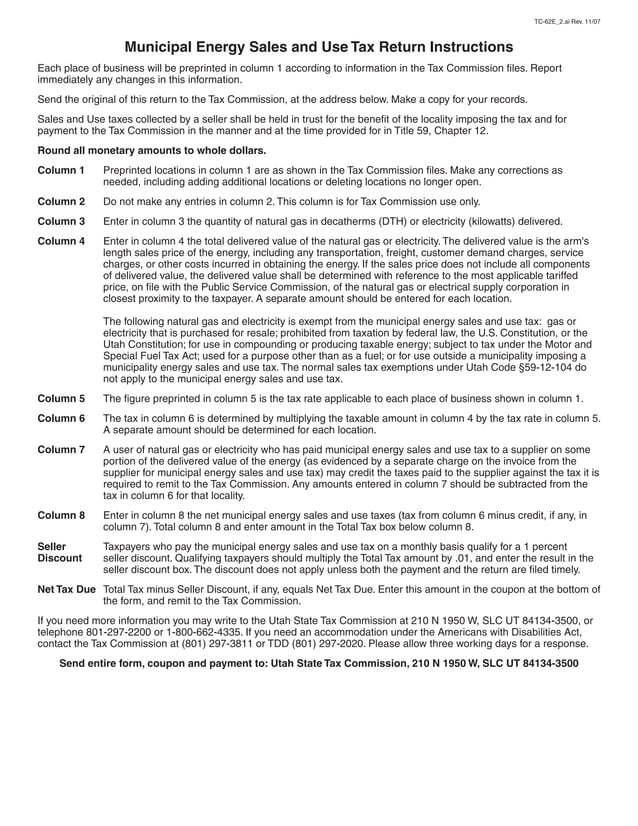 tax.utah.gov forms current tc tc-62e | PDF
