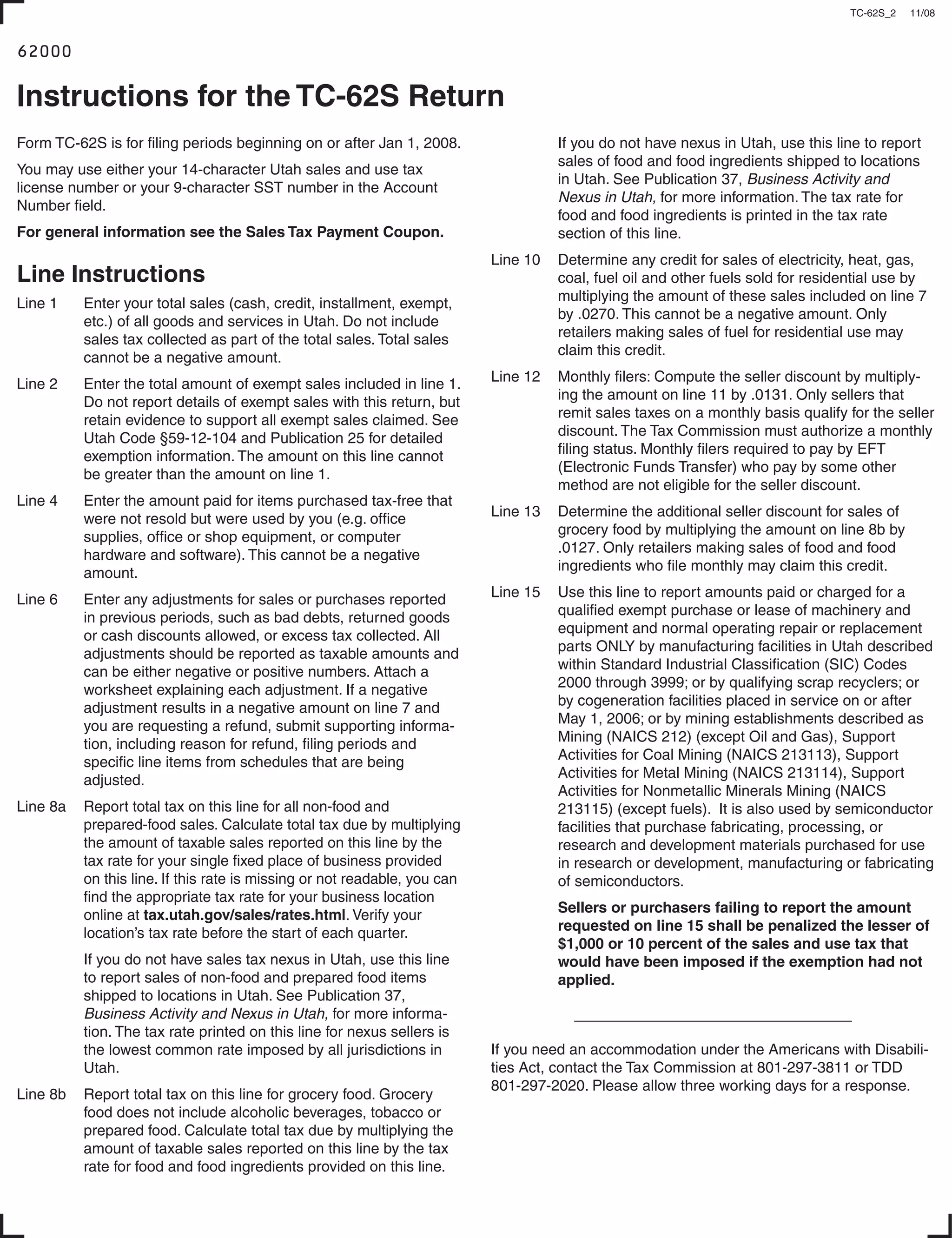 tax.utah.gov forms current tc tc-62s | PDF
